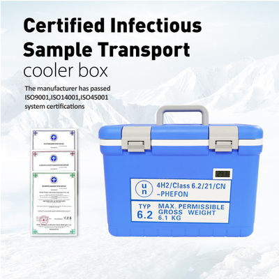 Medical Hard Cooler Box UN2814 Lab Specimen Transport Containers