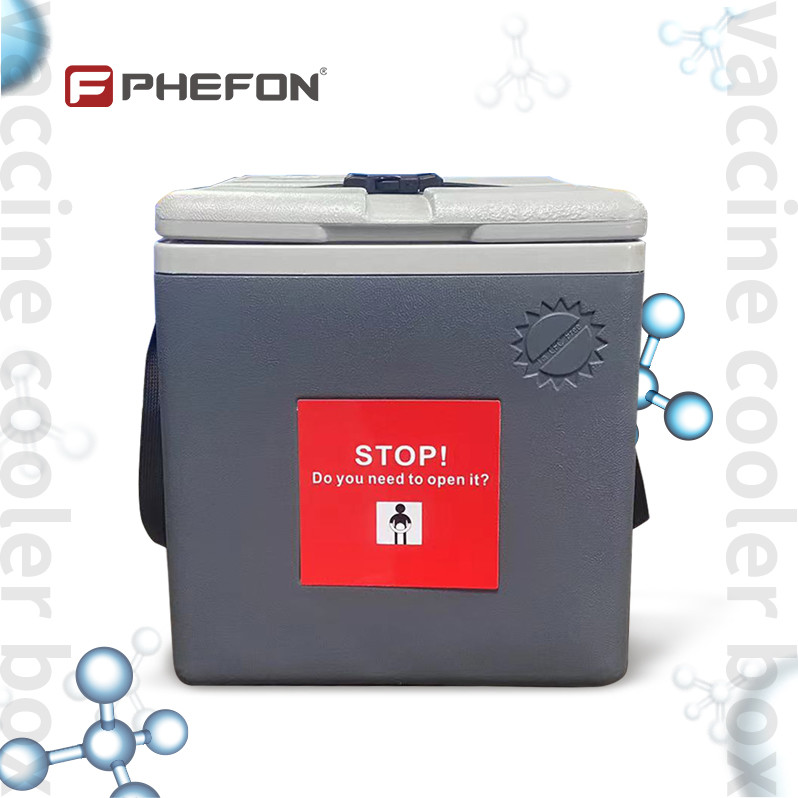 Grey Vaccine Cooler Box PHEFON Validated Cool Boxes For Vaccines